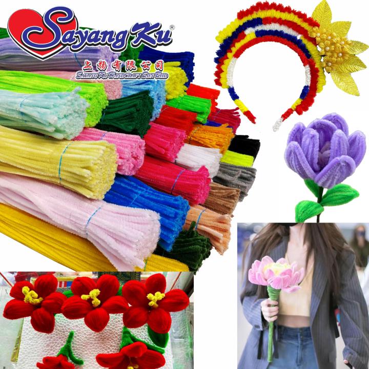 [Lebih Gebu] (10pcs )6mm Kawat Bulu / Colorful Chenille Stems / Dawai ...