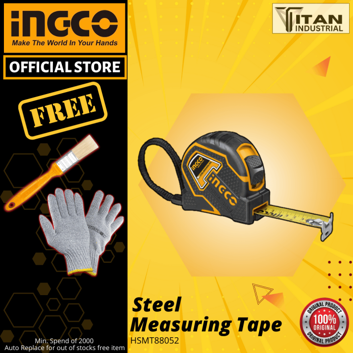 INGCO Steel Measuring Tape 3 meters / 5 meters / 8 meters / 10 meters • Tm ss | Lazada PH