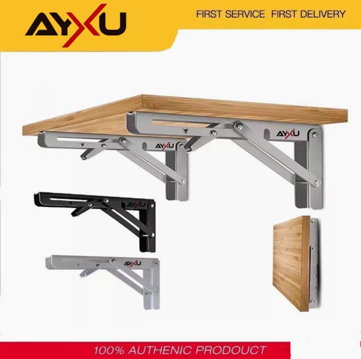 Ayxu 2PCS Spring Type Folding Angle Bracket Adjustable Wall Mounted ...