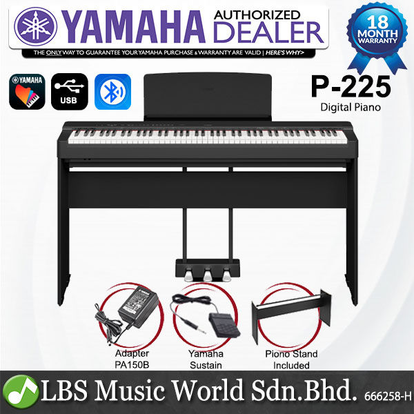 Yamaha P-225 88 Keys Digital Piano Basic Package (P225 P 225) | Lazada