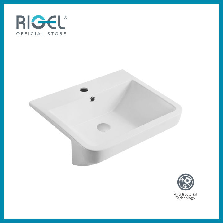 RIGEL Pebble Semi-Recessed Basin LR5072 | Lazada Singapore