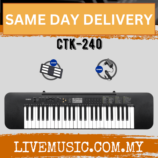 Casio CTK-240 49-Keys Standard Keyboard With Keyboard Bench, Keyboard ...