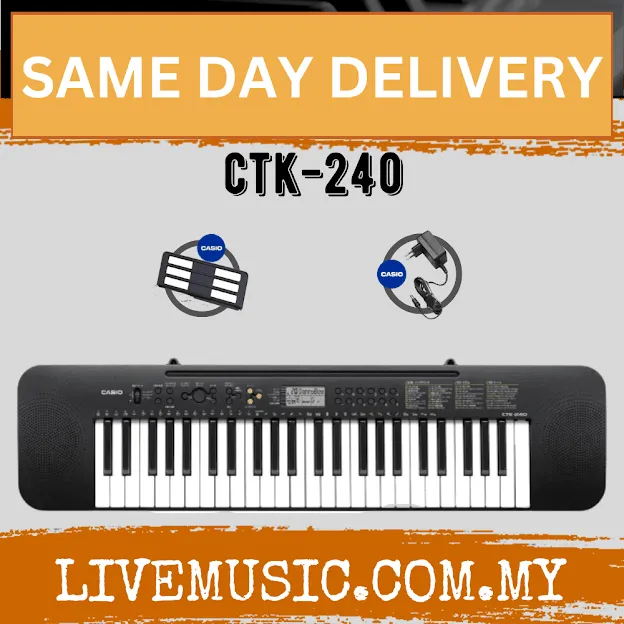 Casio CTK-240 49-Keys Standard Keyboard With Keyboard Bench, Keyboard ...