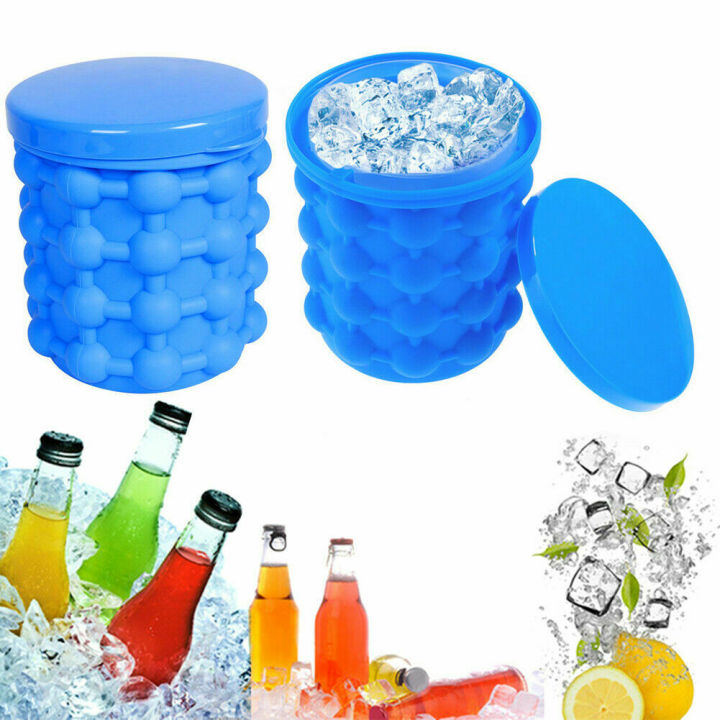 Ice Cube Genie Silicone Rubber Ice Maker and Ice Bucket | Lazada PH