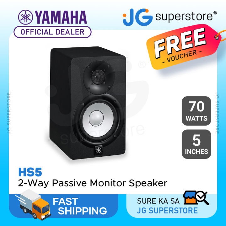 Yamaha HS5 5" 70W Powered Studio Monitor Speaker w/ Two-Way Bass Reflex ...