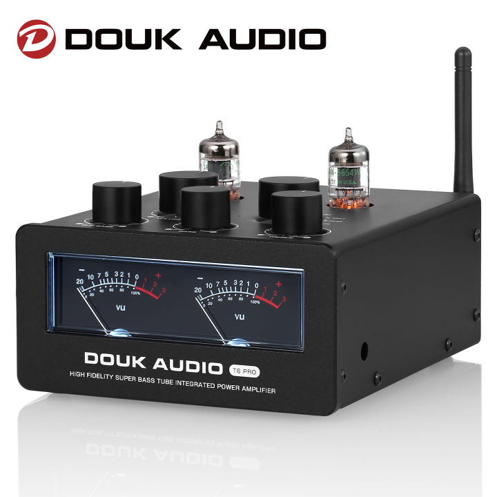 Douk Audio T6PRO HIFI TPA3255 Bluetooth Tube Amplifier with VU Meter ...