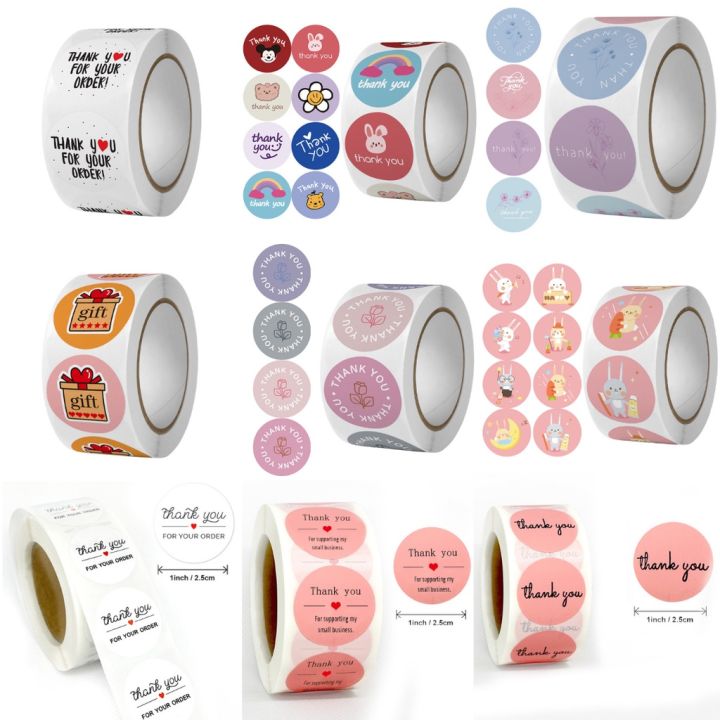 GreyMao 500 Pcs Thank You Sticker Business Sticker Cute Sticker Gift ...