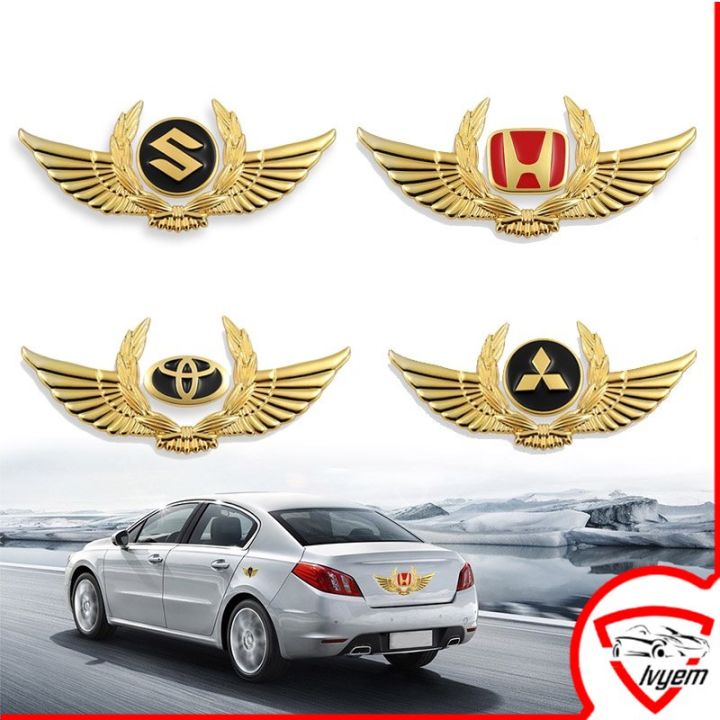 LAIFU 3d Car Logo Metal Angel Wing Design Sticker Decoration Decals ...