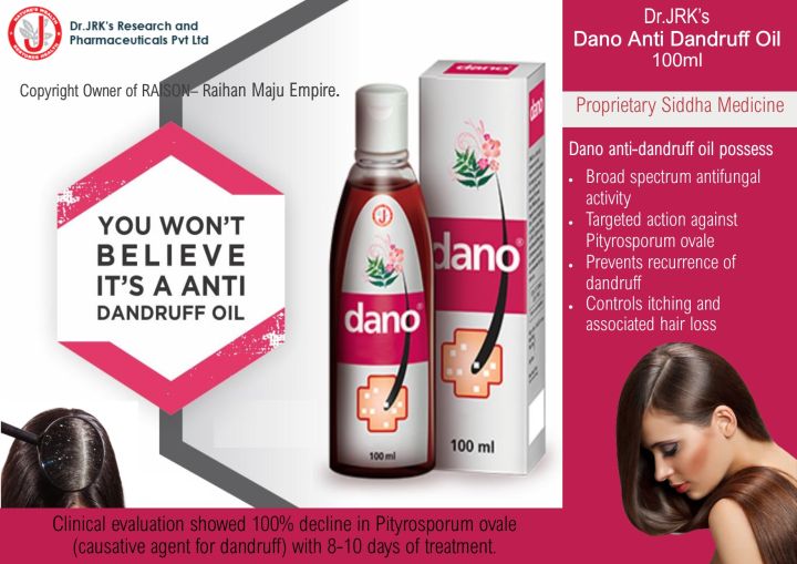 Dr.JRK’s Dano Anti Dandruff Oil 100ml - Dandruff Treatment Oil | Lazada