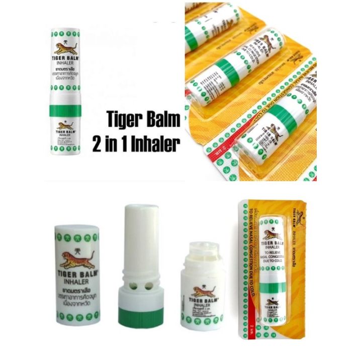 READY STOCK!!!Tiger Balm Inhaler Oil [2 in 1] Original Thailand 虎标2合一鼻筒 ...