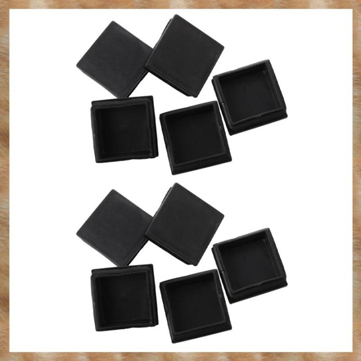 (NWAI) 10 Pcs Plastic Square Blanking End Caps Tubing Tube Inserts 50mm ...