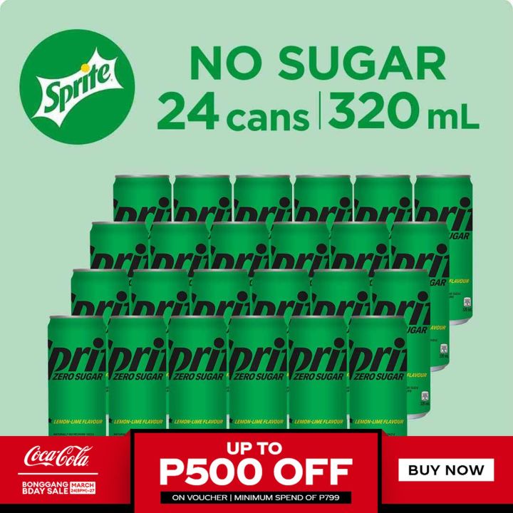 Sprite Zero Sugar 320ml - Pack of 24 | Lazada PH