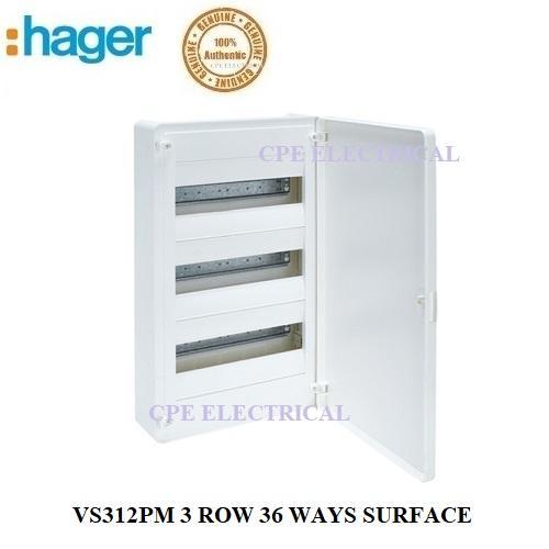 HAGER DB Enclosures VS312PM 3 ROW 36 modules Surface Mounted | Lazada