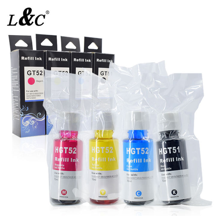 【PH Ready Stock】L&C Refill Ink For Hp GT51 GT52 Ink Dye Ink For Deskjet ...