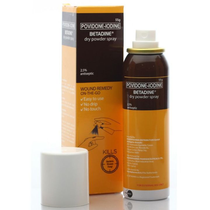 BETADINE® (Povidone-Iodine) Dry Powder Spray 55g | Lazada PH