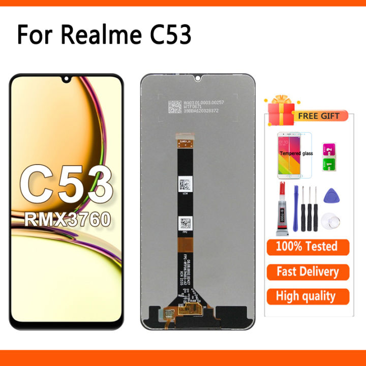 6.74'' Original LCD For Realme C53 RMX3760 LCD Display Touch Screen Digitizer Assembly | Lazada PH