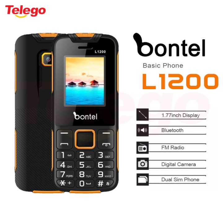 Bontel L1200 Basic Mobile Phone 1000mAh Dual Sim with MP3, MP4 Wireless ...