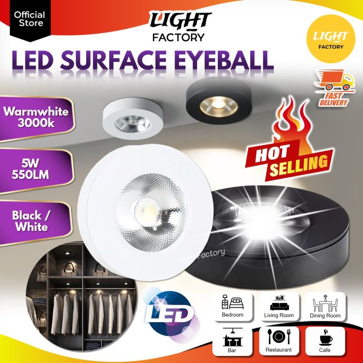 [2 YEARS WARRANTY] LED Eye Ball Spotlight 3" 5W LED Surface Eyeball LED ...