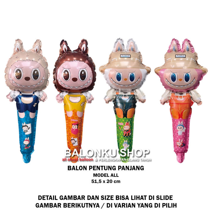 Balon Tongkat Labubu / Balon Foil Pentung / Balon Labubu | Lazada Indonesia