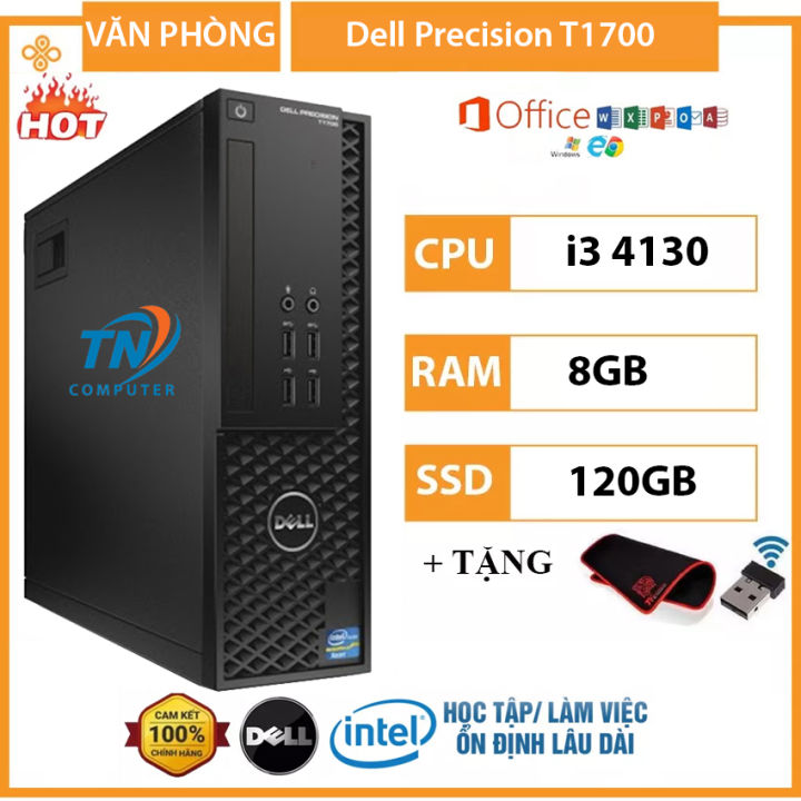 Máy trạm Dell Precision T1700 SFF Cấu Hình Core i3 4130 Ram 8GB SSD 120GB Tặng USB Thu Wifi Và ...