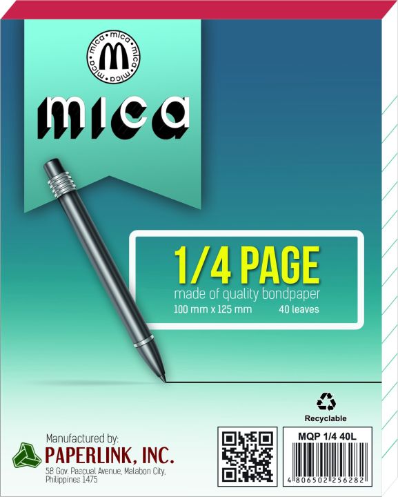Mica Quiz Pad 1/4 Paper 80 Leaves | Lazada PH
