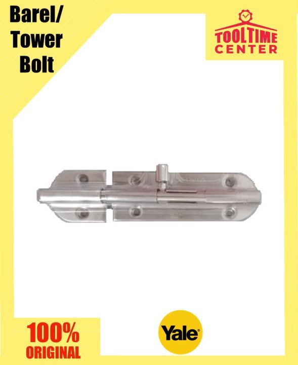 Yale Essential Barel/Tower Bolt Satin Stainless 4" Model: YETB 1004 ...