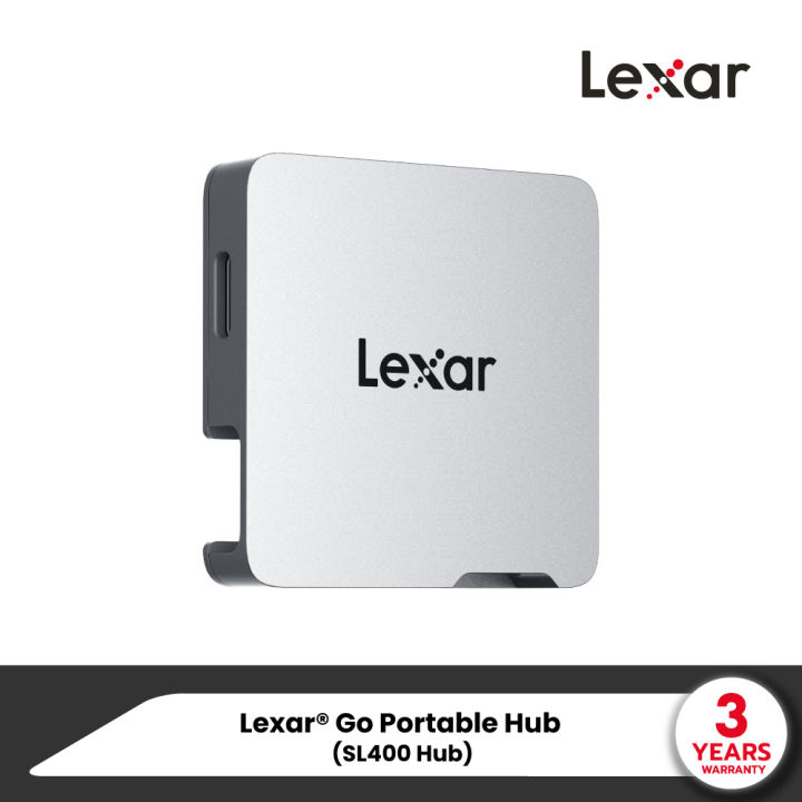 Lexar Professional Go Portable Hub For SL400 (LPASL400-RNSNG) 4 USB Type-C Connector Port Up To ...