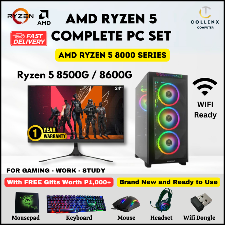 [ COMPLETE PC SET ] AMD Ryzen 5 8500G CPU Desktop Package with Built-in ...