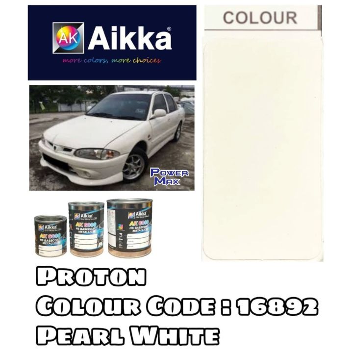 AIKKA PROTON WIRA 16892 PEARL WHITE 2K CAR PAINT | Lazada