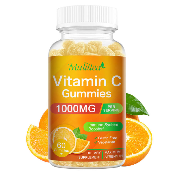 Mulittea Vitamin C Gummies 1000Mg Per Serving Chewable Dietary ...
