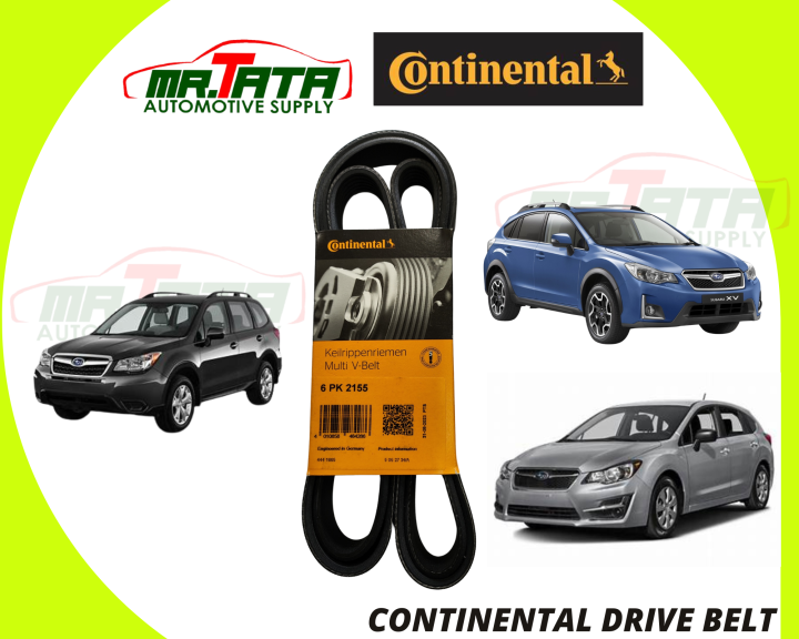 Continental Drive Belt 6PK2155 for Subaru Forester , XV , Impreza 2014 ...