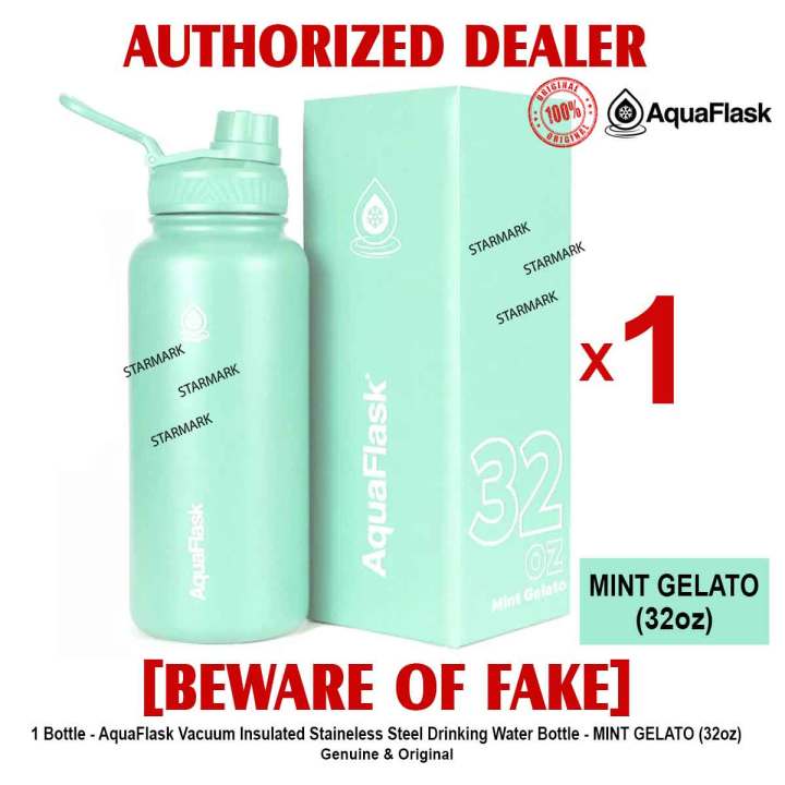 AQUAFLASK 32oz MINT GELATO Aqua Flask Wide Mouth with Flip Cap Spout ...