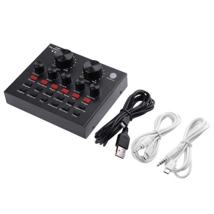 Sound Card V8 Audio Profesional Bluetooth Premium Bisa Karaoke | Lazada ...