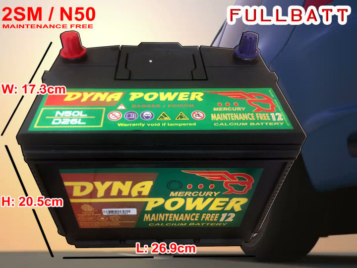 3SM 2SM NS60 NS40 Dyna Power Calcium Battery Maintenance Free Car Battery | Lazada PH