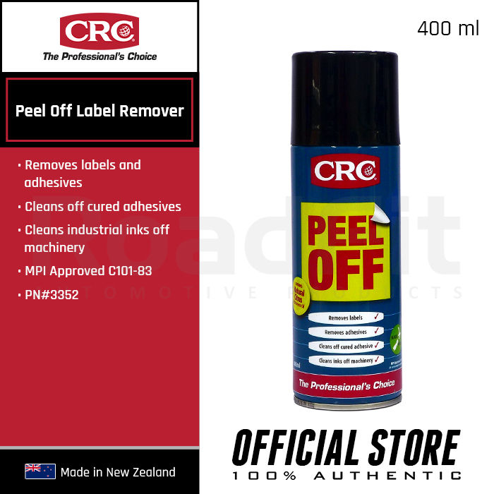 CRC Official Peel Off Labels and Adhesives Remover 400ml, 1 Spray Can ...