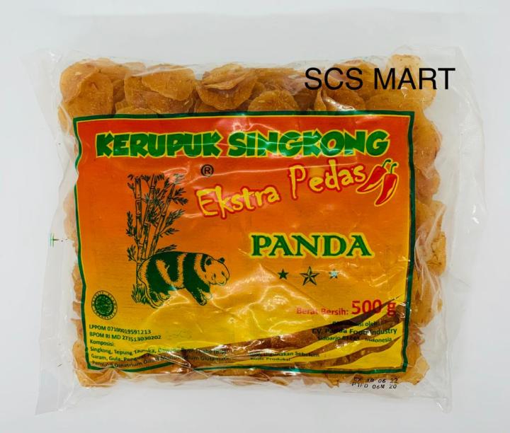 Keropok/Kerupuk Singkong Ekstra Pedas Cap Panda 500g | Lazada