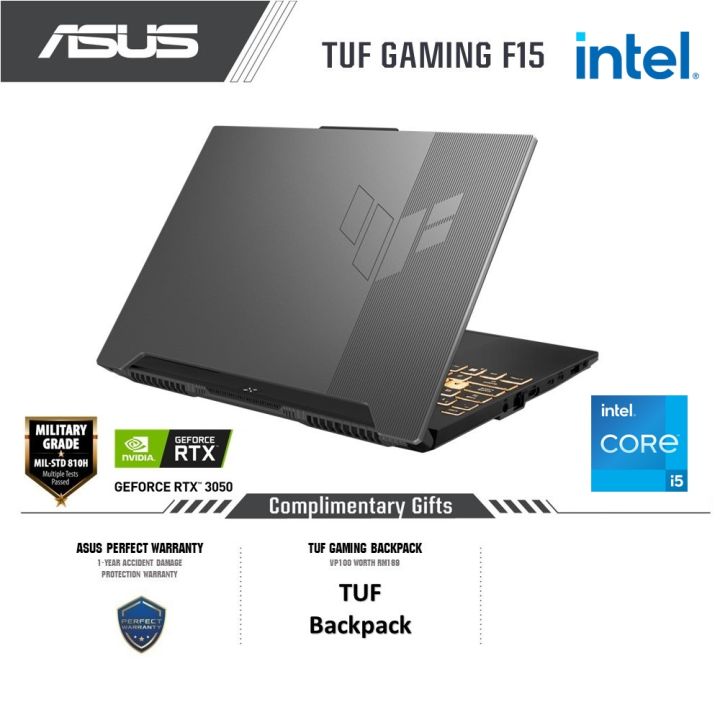 Asus TUF F15 FX507Z-C4HN027W 15.6" FHD 144Hz Gaming Laptop Jagear Gray ( i5-12500H, 8GB, 512GB ...