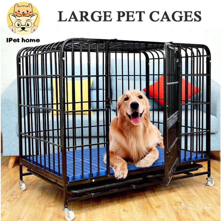 Dog Cage Cat Cage Pet Cage Large Metal Cage Wheeled Diaphragm Plate ...
