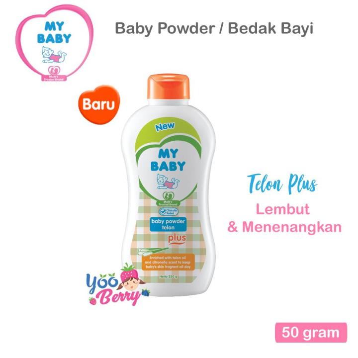 My Baby Powder Telon Plus Bedak Bayi 50 g Lembut & Menenangkan Berry ...