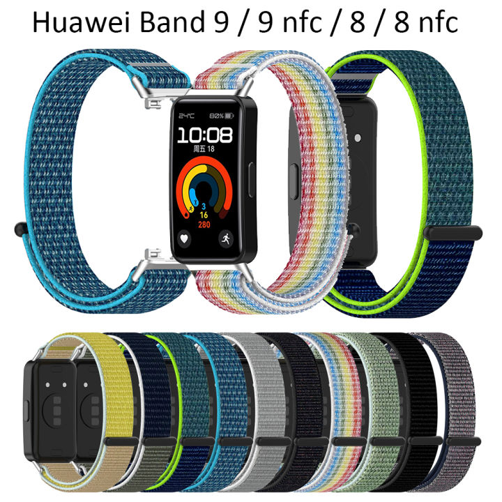 สายรัด Huawei 9 8สายรัด Nfc ไนลอนพอดีกับแฟชั่นคลาสสิก2024สีใหม่สายรัดสายรัดนาฬิกาข้อมืออัจฉริยะ ...