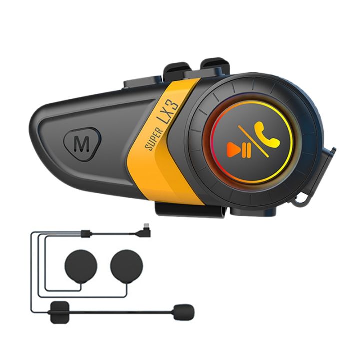 (KFAT) LX3 Helmet Bluetooth Headset 1200MAH Motorcycle BT5.0 Wireless ...