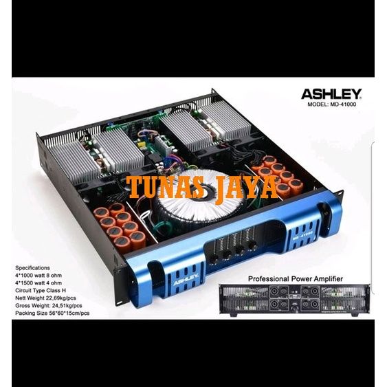 POWER AMPLIFIER ASHLEY MD41000 4CH CLASS H ORIGINAL MD 41000 | Lazada Indonesia