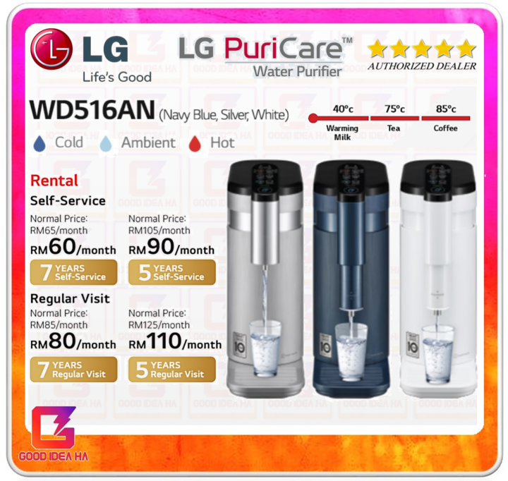 【RENTAL WD516AN】LG PuriCare™ Tankless Water Purifier with 4-Stage ...