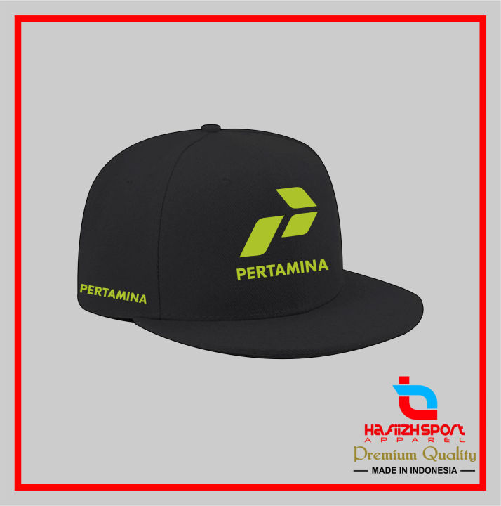 TOPI SNAPBACK PERTAMINA GOLD / TOPI SNAP PERTAMINA GOLD SABLON PREMIUM ...