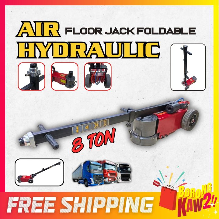 High Quality Durable 80 Ton Air Hydraulic Floor Jack Foldable Lorry Car ...