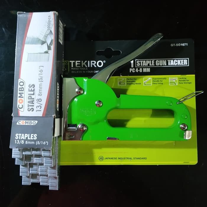 Staples gun tekiro dan isi refill 8mm - staples tembak jok motor kursi ...