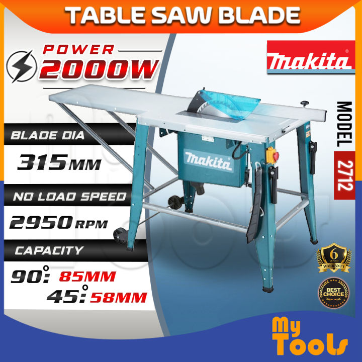 Makita 2712 Table Saw 12", 2000W, 2950rpm, 53kg + Free Carbide-Tipped ...