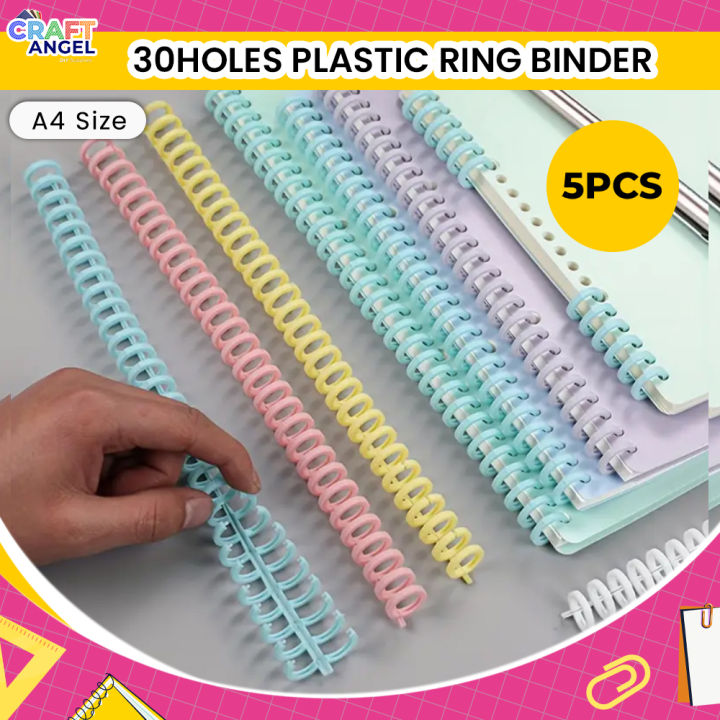 5pcs 30 Holes Plastic Ring Binder A4 Size Binder Spines Combs 80/60 ...