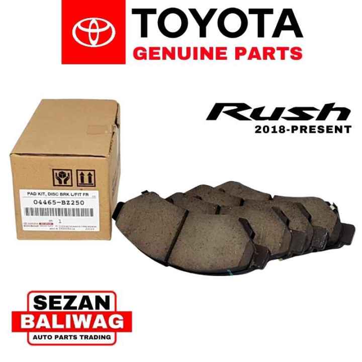 ORIGINAL TOYOTA FRONT BRAKE PAD SET RUSH 2018-2023 04465-BZ250 / YZZS8 ...