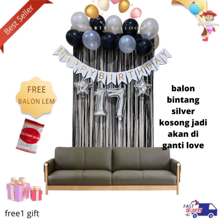 Party Balloon Set Balon Paket Dekorasi Ulang Tahun Simpel Murah | Lazada Indonesia